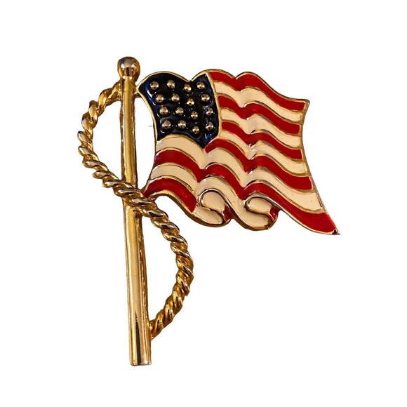 Unbranded | Jewelry | Vintage Red White Blue Enamel American Flag Pin ...